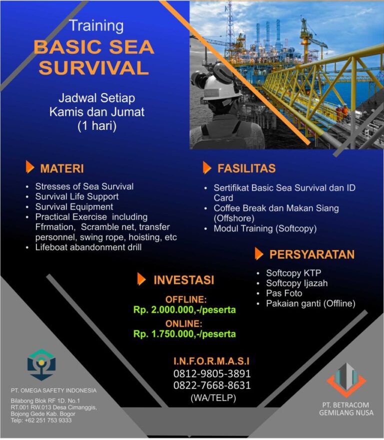 Pelatihan Basic Sea Survival (BSS) - Betracom Training