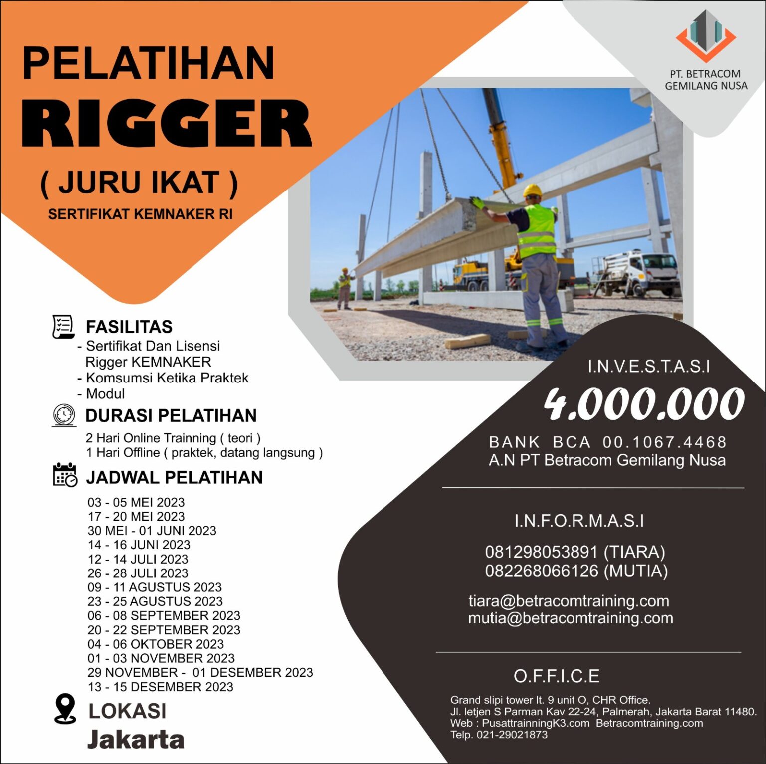 Rigger - Juru Ikat - Betracom Training