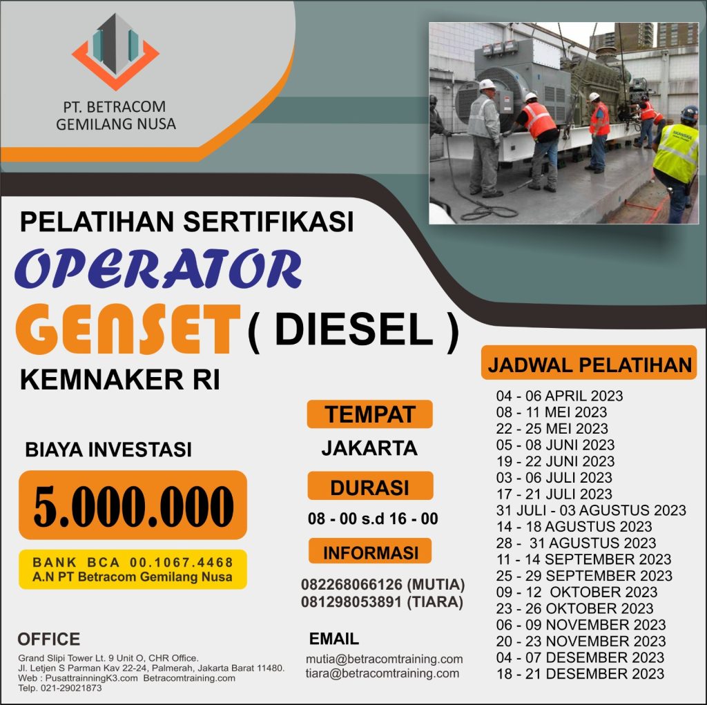 Operator Genset - K3 Diesel - Betracom Training