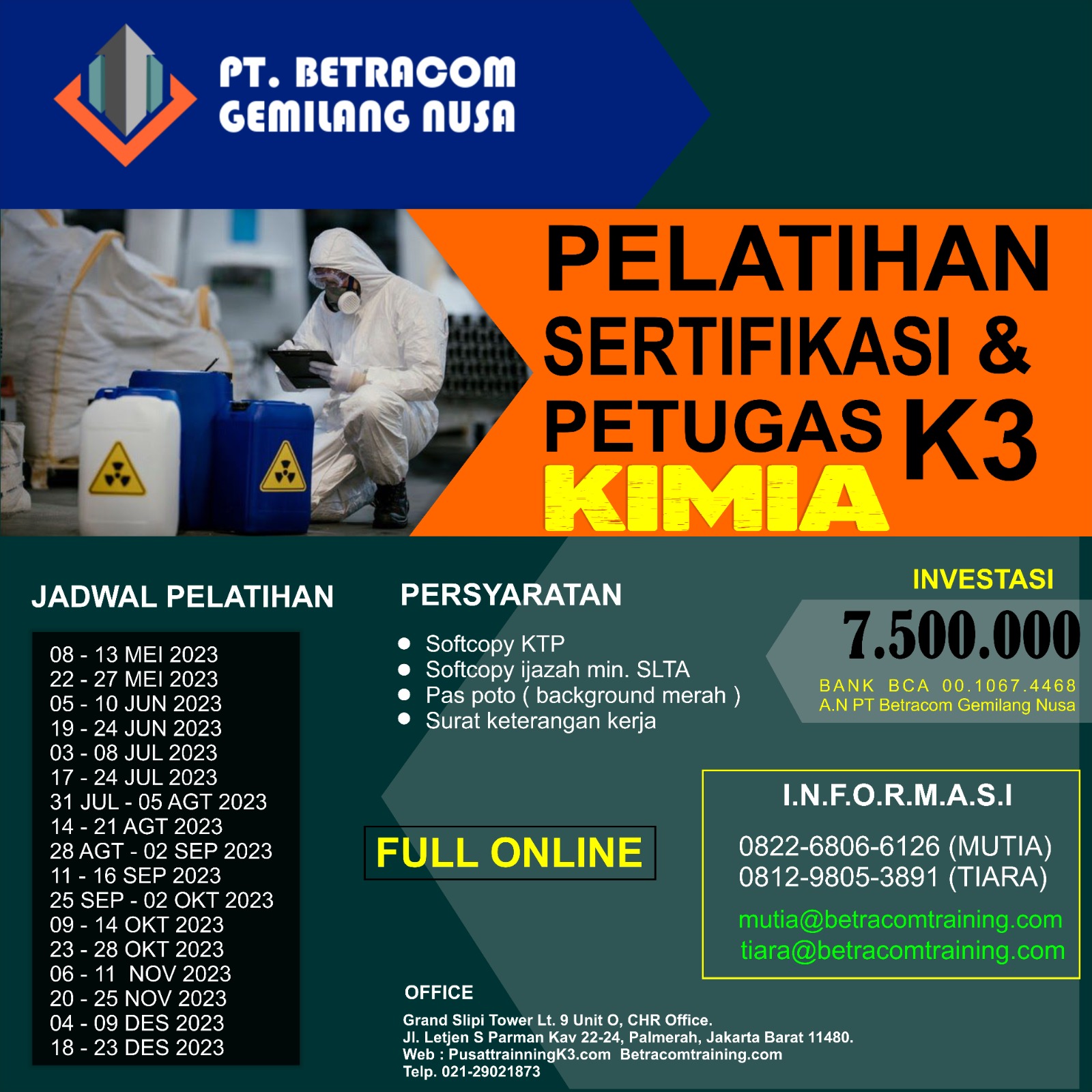 Petugas K3 Kimia - Betracom Training
