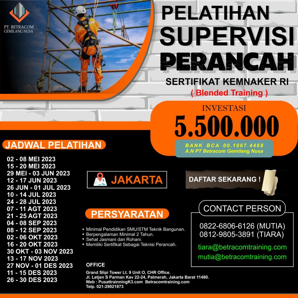 Supervisi K3 Perancah - Betracom Training