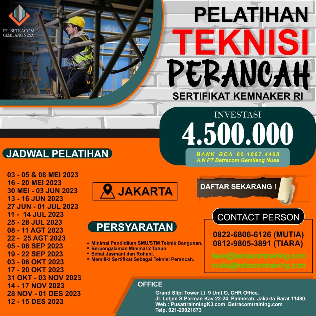 Teknisi K3 Perancah - Betracom Training