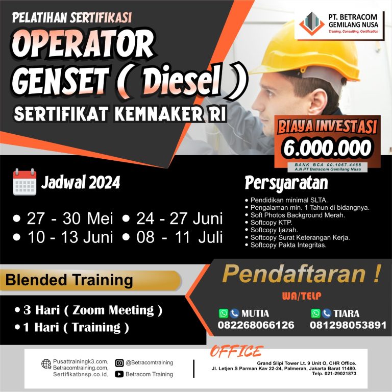 Operator Genset - K3 Diesel - Betracom Training